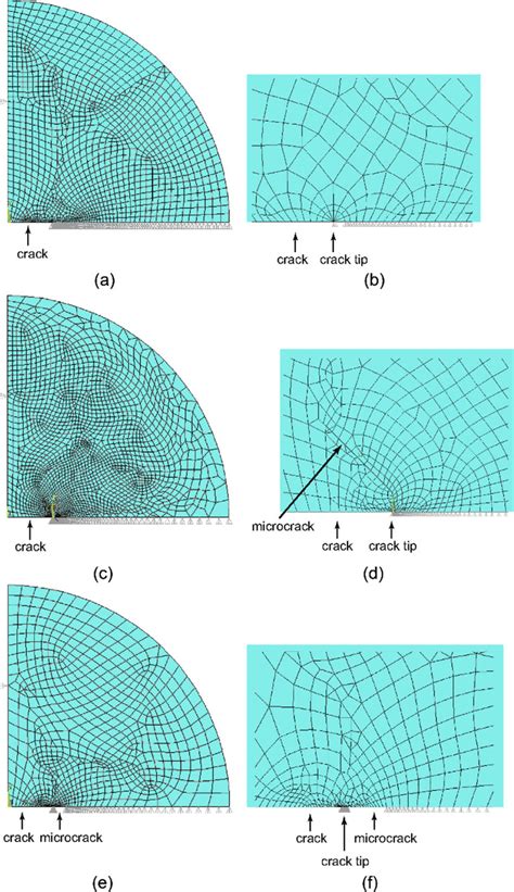 Finite Element Meshes Of The Models 0e2 A Global Mesh Of Model 0 Download Scientific