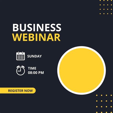 Premium Vector Business Live Webinar Poster Design