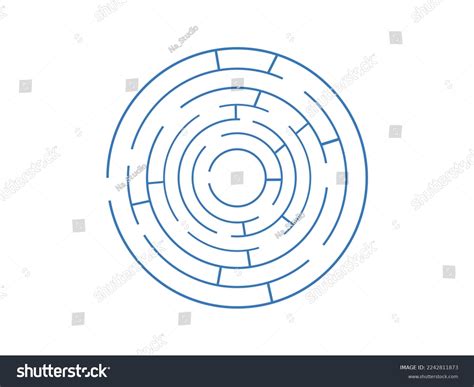 Maze Circle On White Background Maze Stock Vector Royalty Free