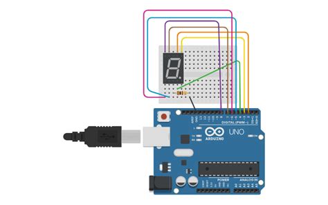 Circuit Design Aula 6 Display 7 Segmentos Tinkercad