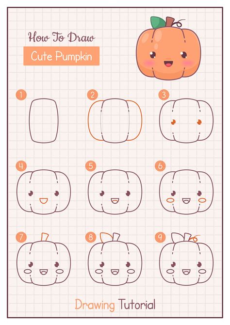How To Draw A Pumpkin Step By Step Drawing Tutorial Draw Guide