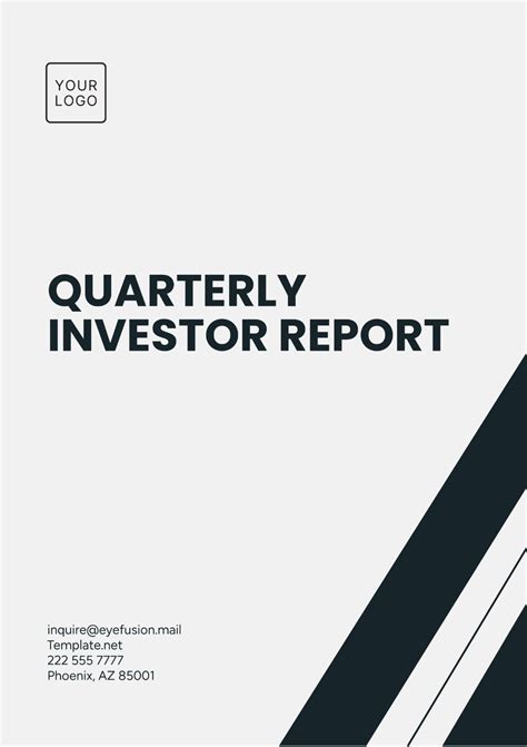 Free Quarterly Report Template To Edit Online