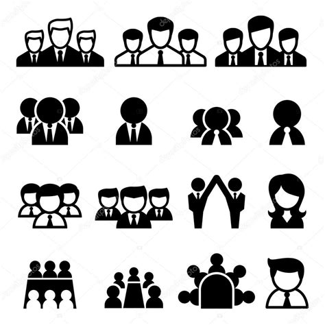 팀웍 아이콘 벡터 일러스트 레이 션 기호 설정 스톡 벡터 ©slalomop 107073142