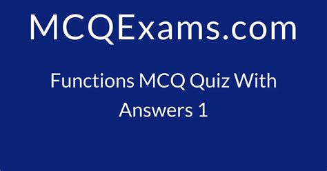 Mcq Questions For Class 11 Commerce Applied Mathematics Functions Quiz 1