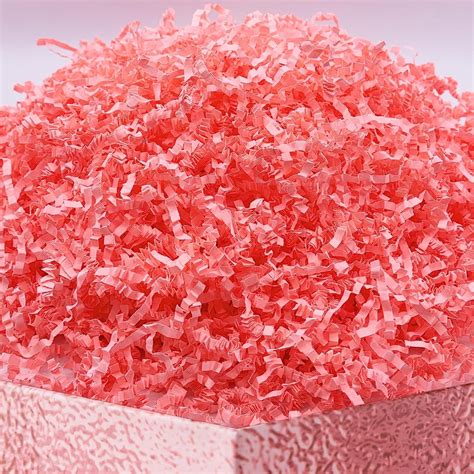 Crinkle Cut Paper Shred Bright Pink Color Crinkle Paper T Basket