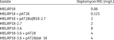 Daptomycin Mic For The Isolates Complemented In Trans Download