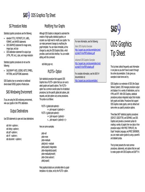 Fillable Online Ods Graphics Tip Sheet Fax Email Print Pdffiller