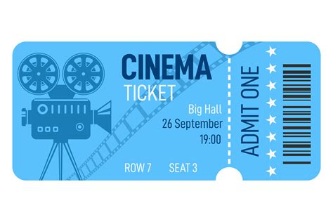 Cinema Ticket Layout Movie Event Pass T Graphic By Ladadikart