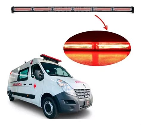 Barra Giroled Strobo Led Carro Socorro Emergência Ambulância