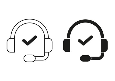 Black And White Call Center Flat Icon Vector 14044782 Vector Art At