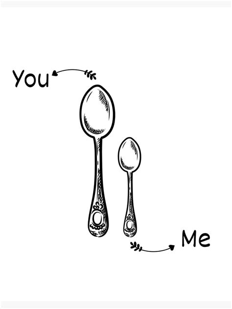 Big Spoon Little Spoon Spooning Snuggle White Art Board Print For