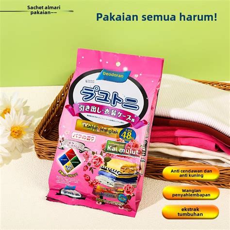 Almari Pakaian Aromaterapi Wangian Bunga Bola Rama Rama 48 Setiap Pek