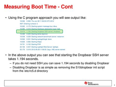 PPT Optimizing Linux Boot Time PowerPoint Presentation Free Download ID 1547983
