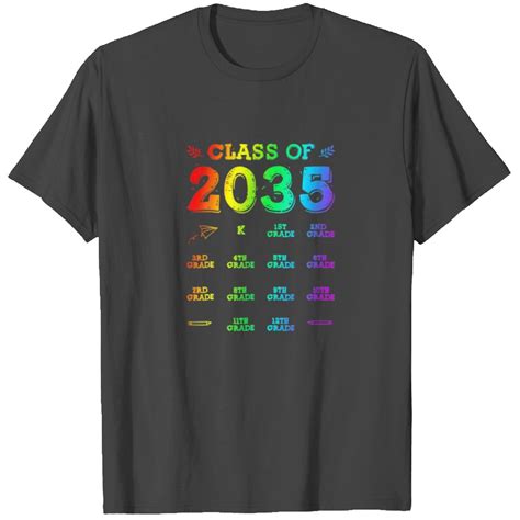 Class Of 2035 Kindergarten Grow With Me Student Sc T Shirts Vendu Par