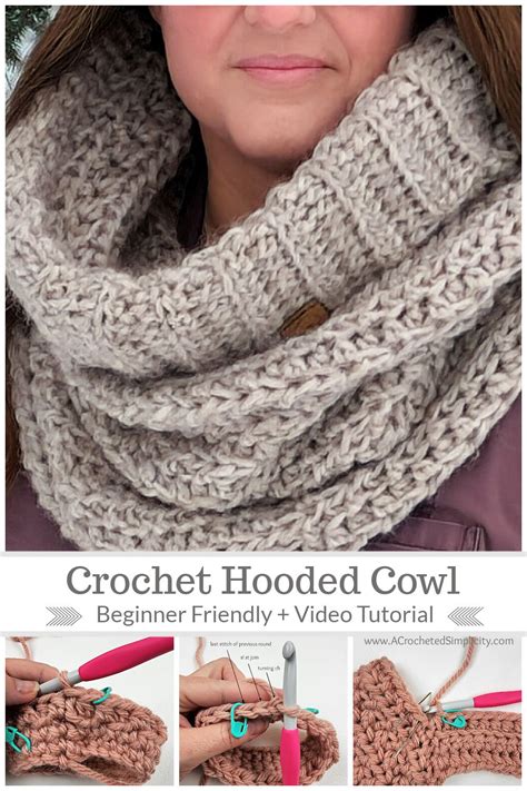 Easy Crochet Hooded Cowl Crochet Hooded Cowl Crochet Cowl Free
