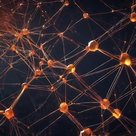 Premium Ai Image The Structure Of The Network Connection Of Points And Lines Data Technology