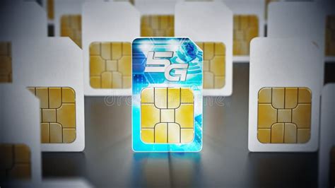 G SIM Card Stands Out Among Standard Sim Cards D Illustration Stock