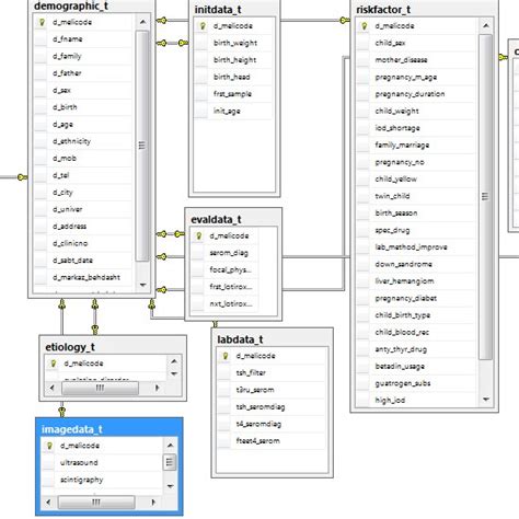 Database Relationships And Tables Download Scientific Diagram