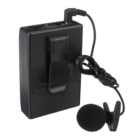 Mini Wireless Cordless Clip On Lapel Tie Microphone Mic Transmitter Set