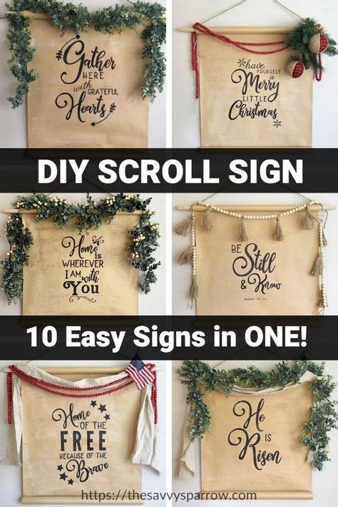 Diy Scroll Sign With Printable Sign Templates Artofit
