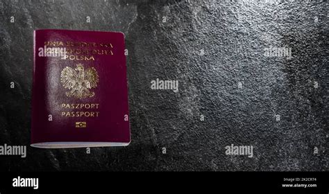 Composition With Polish Passport Eu Personal Identification Stock