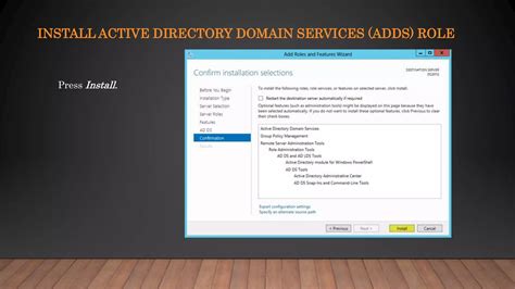 Microsoft Mcsa Install Active Directory Domain Services Adds Role Pptx