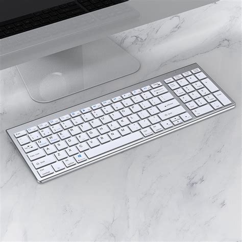 109 Three Mode Wireless Bluetooth Keyboard Silver Alexnld Com