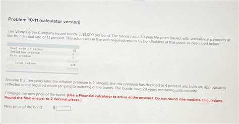 solved problem 10 11 calculator version the vinny cartier