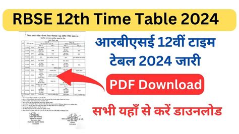 Time Table 12th 2024 Susan Desiree