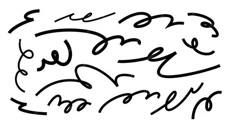 Premium Vector Squiggly Lines Vector Set Hand Drawn Doodle Shapes Squiggle Design Elemens