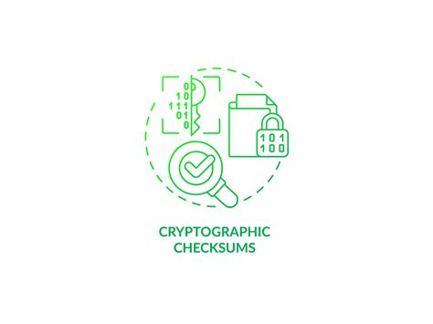 Cryptographic Checksums Green Gradient Concept Icon By Img ~ Epicpxls