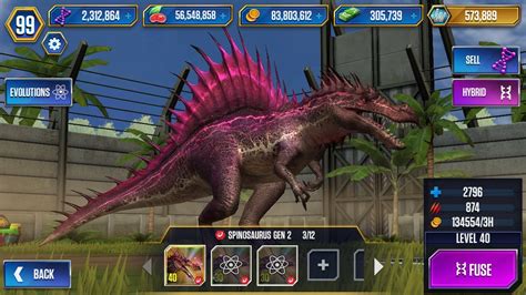 Maxed Spinosaurus Gen 2 D Rjurassicworldapp