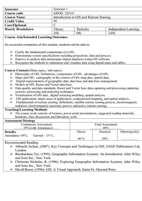 Geog 22314 Introduction To Gis And Remote Sensing