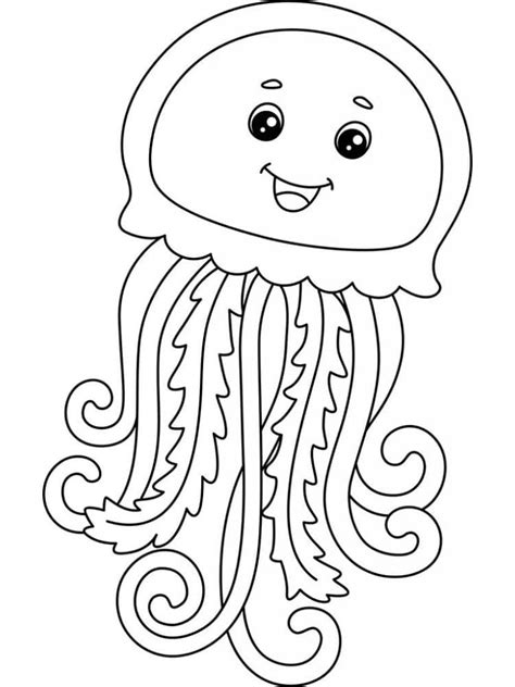 해파리 색칠 공부 Kr에서 무료 색칠 공부