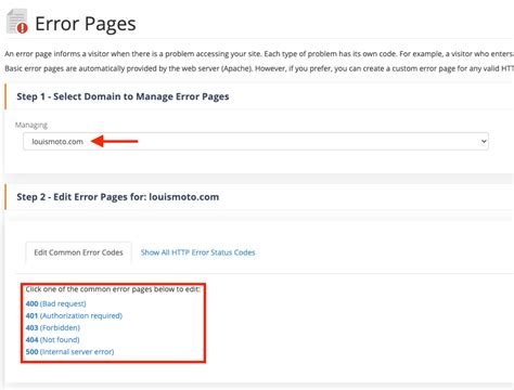 How To Create Custom Error Pages Base De Connaissances Ex2