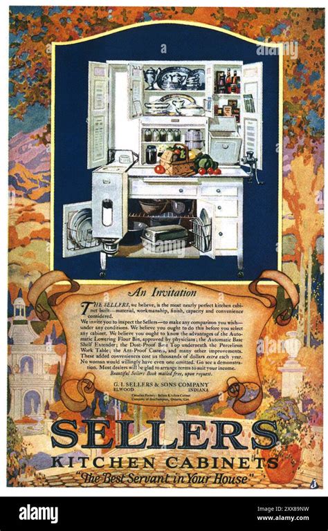 1920 Sellers Kitchen Cabinet Ad The Advantages Of The Automatic