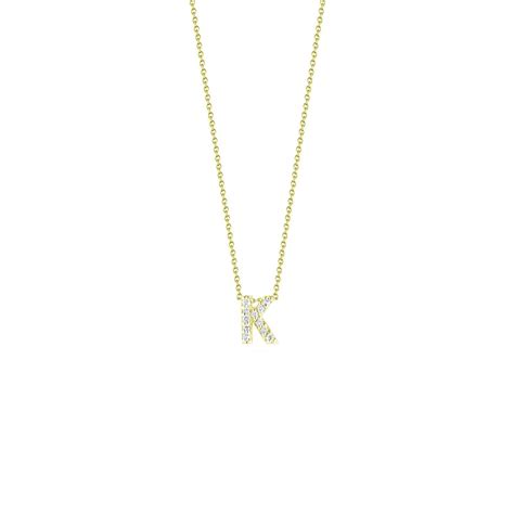 Yellow Gold Tiny Treasures Diamond Love Letter K Necklace Murphy