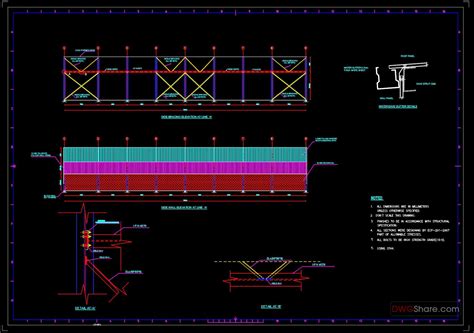 47side Walls Elevation And Bracing Details Cad
