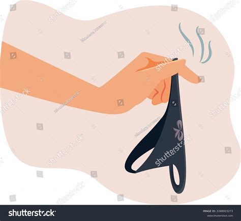 Hand Holding Stinky Panties Vector Cartoon Stock Vector Royalty Free