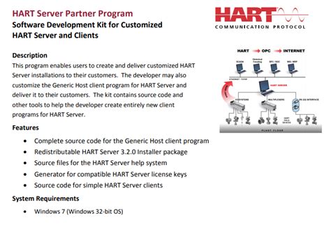 Hart Server Partner Program Data Sheet Download Fieldcomm Group