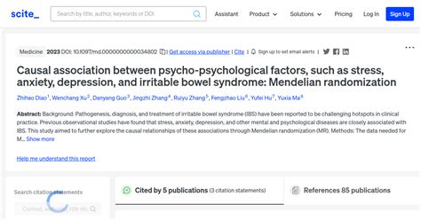 Causal Association Between Psycho Psychological Factors Such As Stress