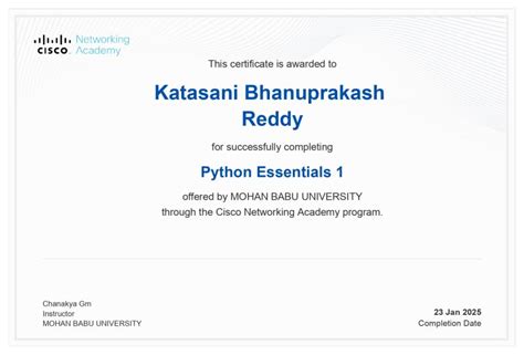 Pythonprogramming Networkingacademy Learningjourney Bhanuprakash Katasani