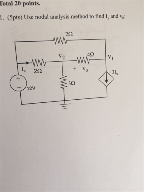 Solved Use Nodal Analysis Method To Find I X And V 0 Chegg Com