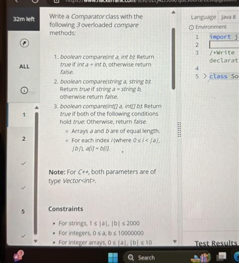 32 M Left Write A Comparator Class With The Studyx