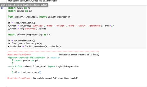 No Module Named Sklearn Liner Model