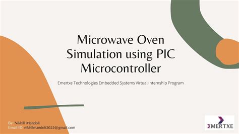 Microwave Oven Simulation Using Pic Microcontroller Emertxe Technology Youtube