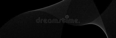 black abstract background design wavy line pattern stock vector