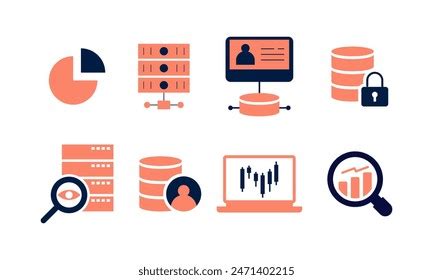 Data Analytics Icon Set Big Data Stock Vector Royalty Free 2471402215