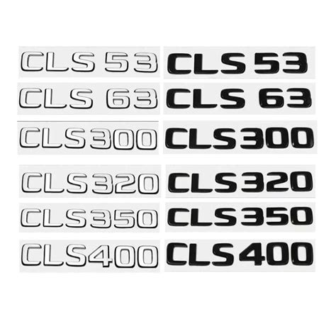 Roseocean Car Trunk Letters Logo Emblem Badge Decals Sticker For Mercedes Benz Cls Class 53 63