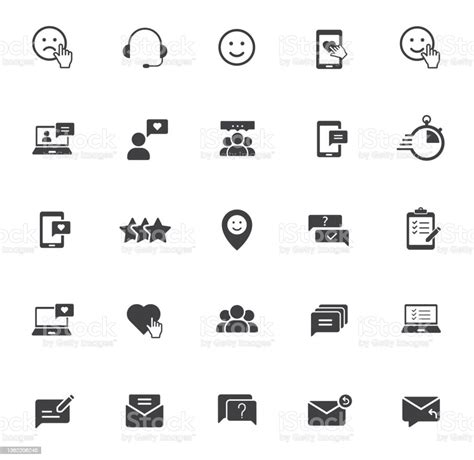 흰색으로 격리된 피드백 실루엣 벡터 아이콘입니다 웹 모바일 앱 Ui 디자인 및 인쇄를 위한 피드백 아이콘 설정 아이콘에 대한 스톡 벡터 아트 및 기타 이미지 Istock